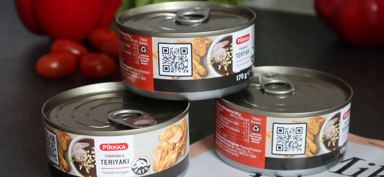 All Pirkka and K-Menu tuna cans to have QR codes that enable customers to access information on ...