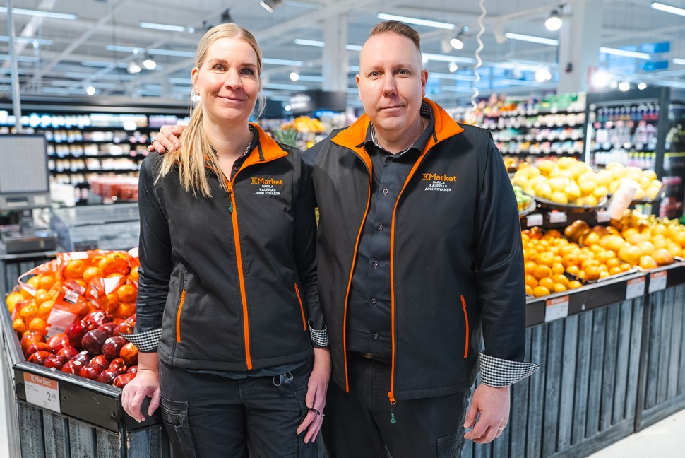 Arsi ja Jenni Kovanen K-Supermarket Masin kauppiaiksi
