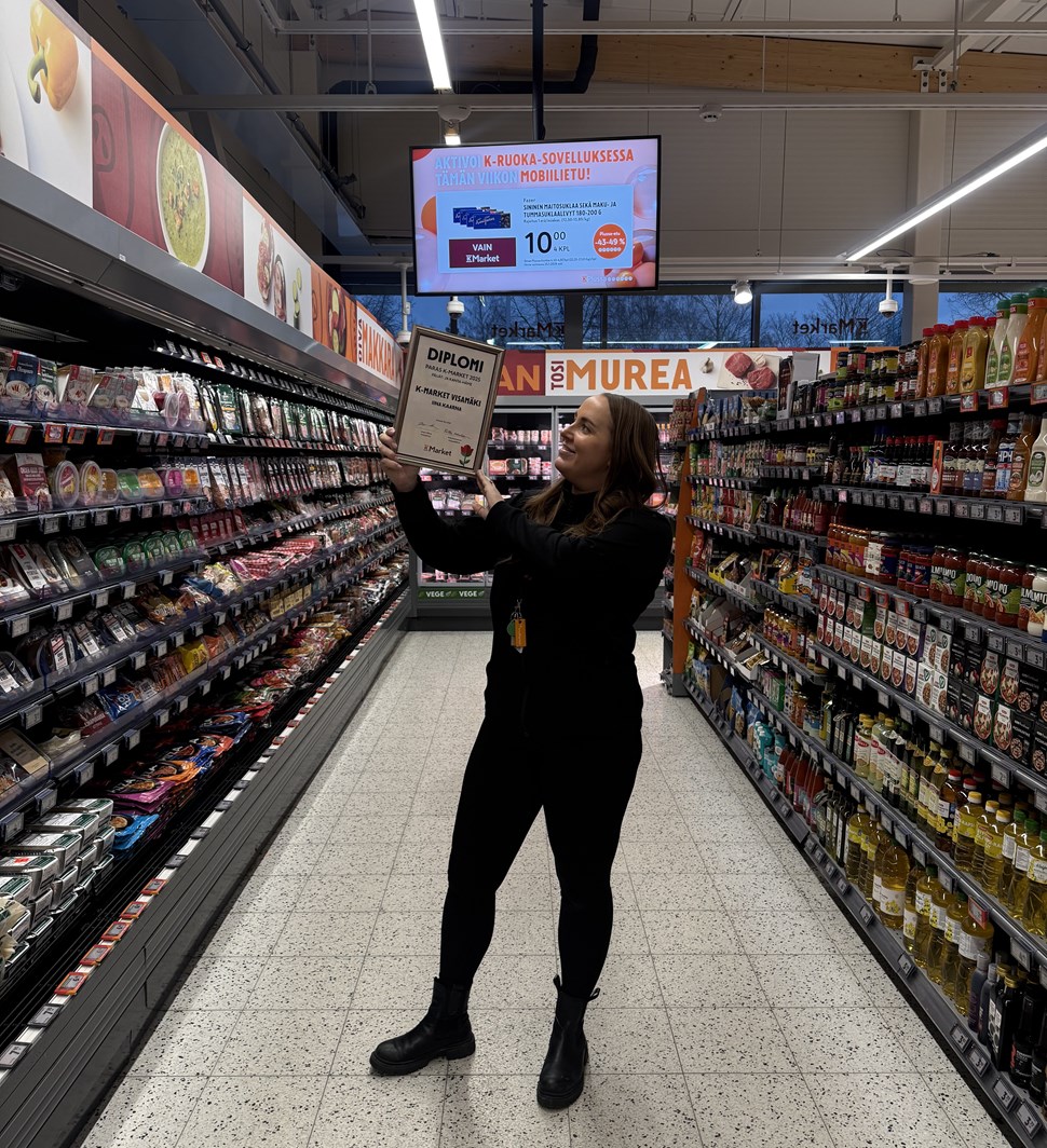 Hämeenlinnalainen K-Market Visamäki valittiin kolmatta kertaa Päijät ...